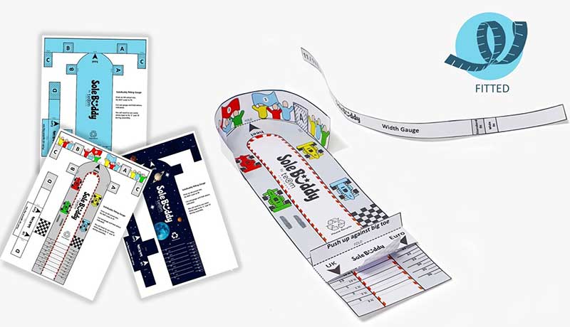 Free foot measuring gauge - going back to school!